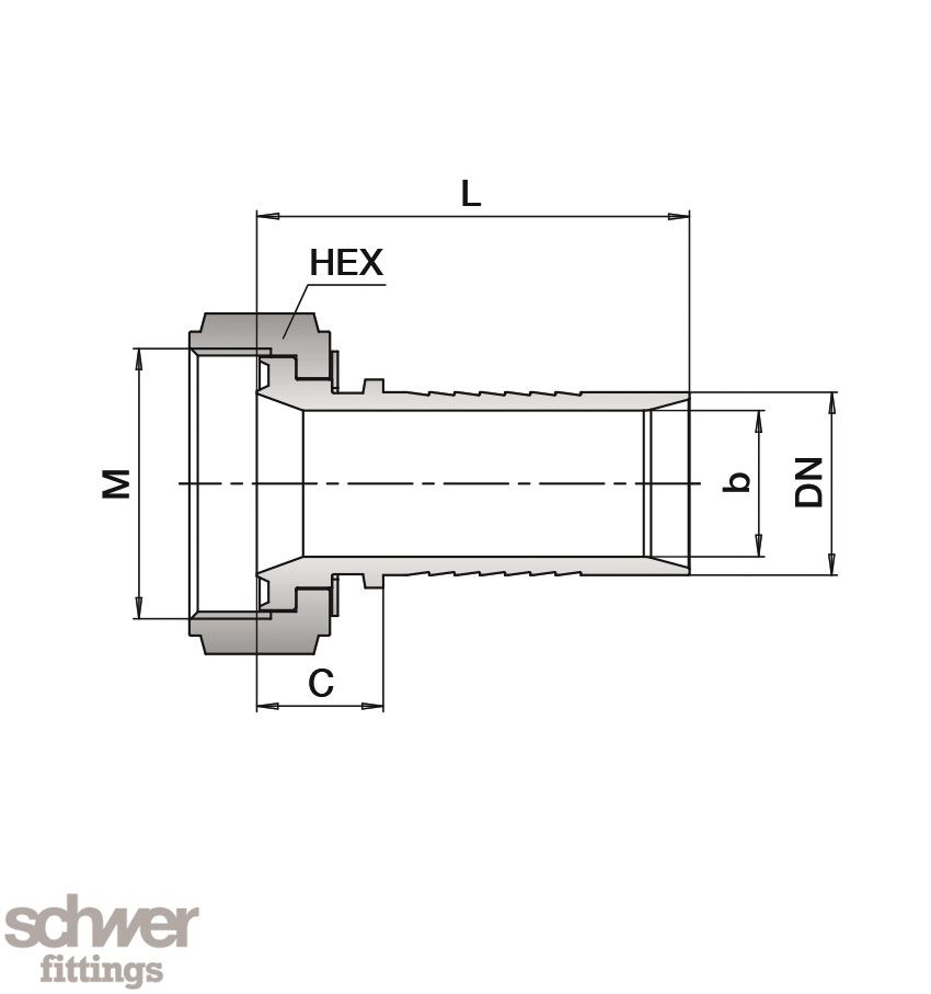 Raccord pour tuyau avec collerette - schwer.com - Schwer Fittings
